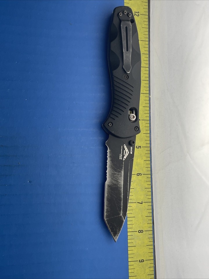 Benchmade 583SBK-154cm -Barrage Black Valox Handle Assist Steel Blade ...