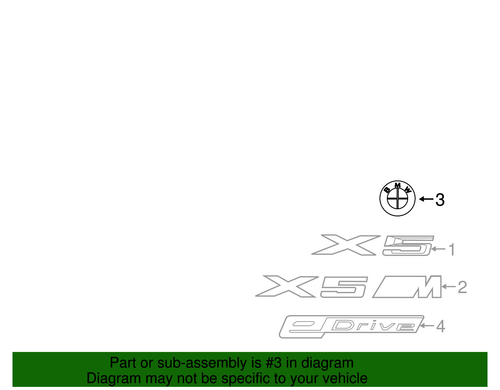 OEM BMW X5 X6 Rear Gate Emblem 51147294465 for sale online | eBay