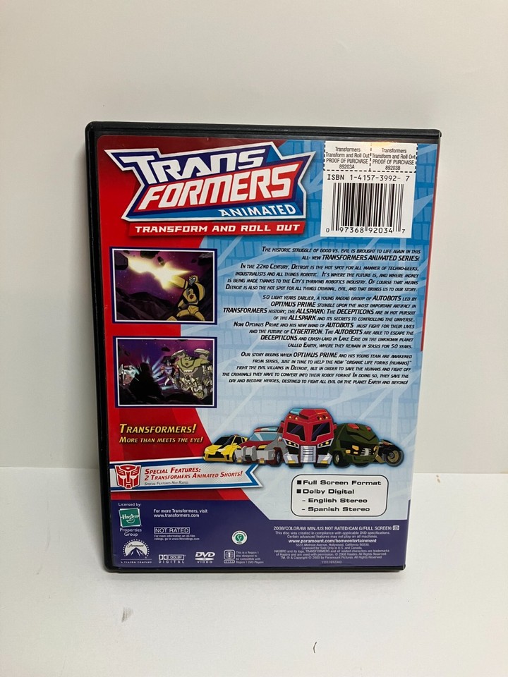 Transformers Animated: Transform and Roll Out (DVD, 2008, Full Screen ...