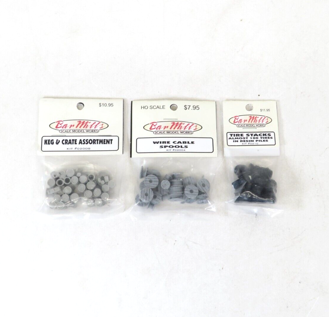 Bar Mills Tires, Wire Spools, Keg & Crates Lot, HO Scale | eBay
