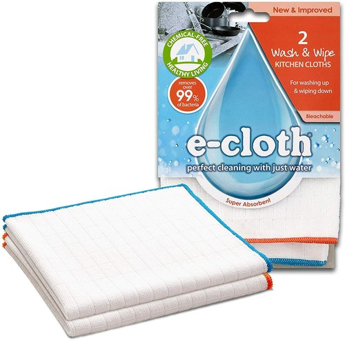 2x E-Cloth Wash & Wipe Kitchen Cloth For Washing Up & Wiping Down | eBay UK