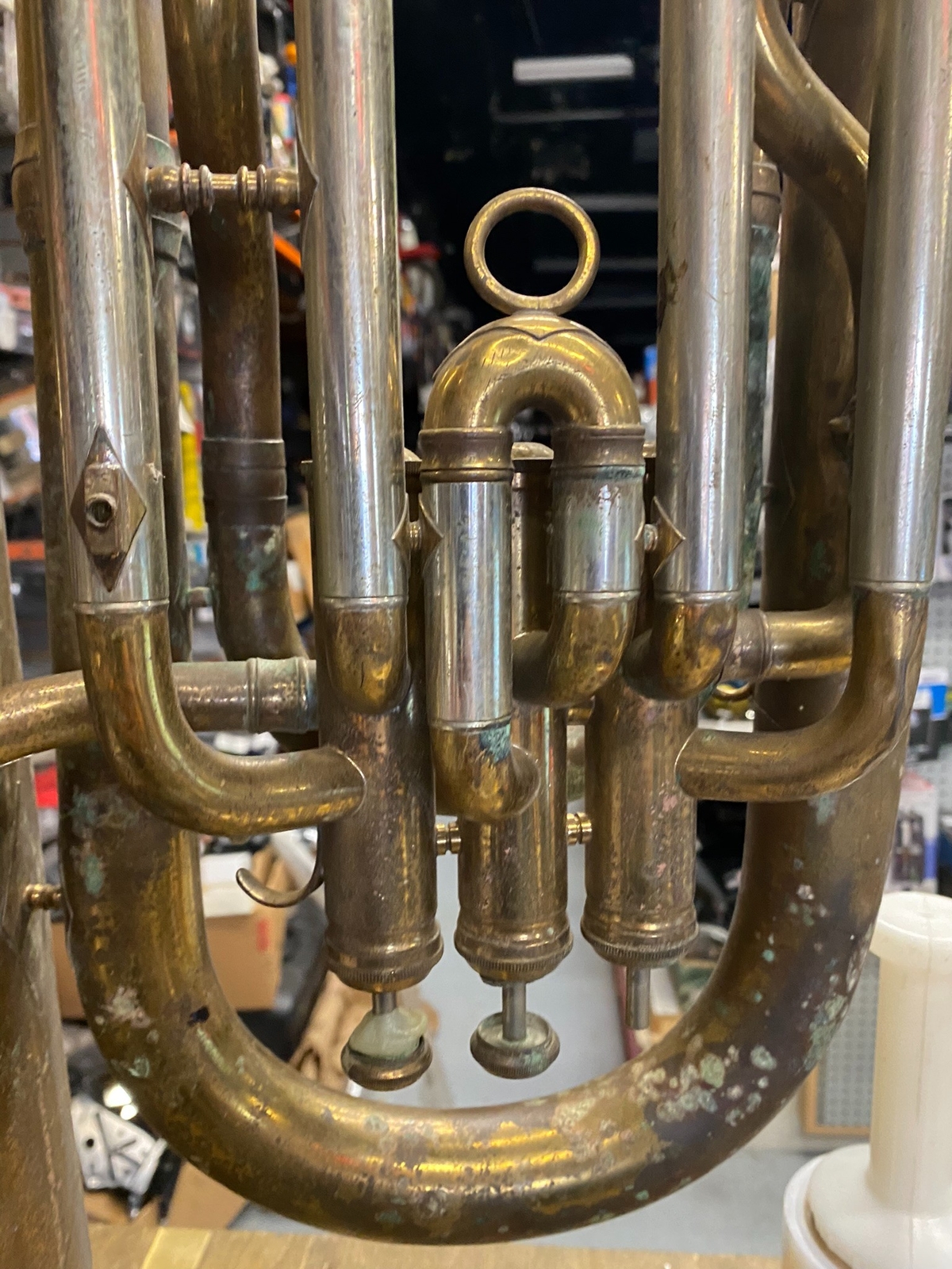 Vtg York Master Eb Tuba Horn Baritone Euphonium Musical instrument Band ...