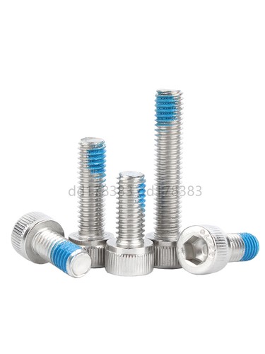 304 Stainless Steel Hex Socket Bolts Cap Head With Blue Patch Lock ...