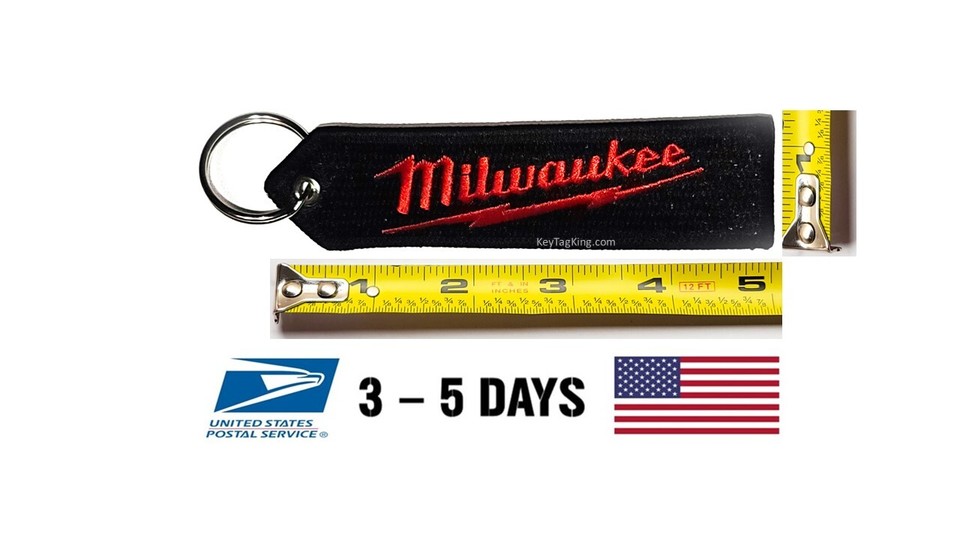 Milwaukee Keychain Patch Embroidered Keychain Milwaukee Merch Key Fob ...