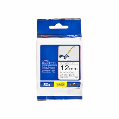 Genuine Brother TZeFX231 Flexible Tape Black on White 12mm x 8m TZe ...