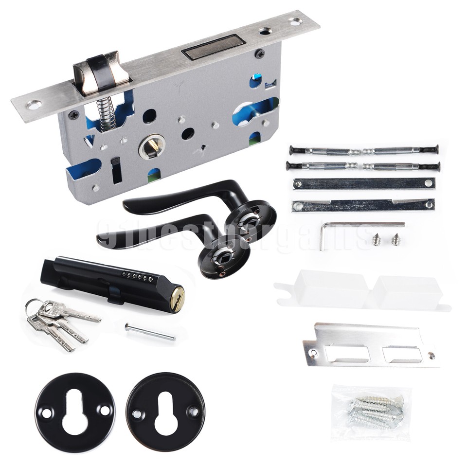 Cheap Mute Door Lock Set Interior Bedroom Bathroom Wood Door Lever Lock ...