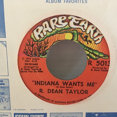 R DEAN TAYLOR 45 SINGLE , INDIANA WANTS ME / LOVE,S YOUR NAME | eBay