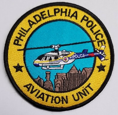 PHILADELPHIA POLICE AVIATION UNIT HELICOPTER Cloth Patch Flasher | eBay