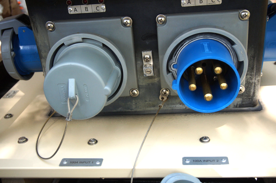 LEX 30kW Portable Power Distribution Unit +6 Cables, 200-AMP, 240/208 ...