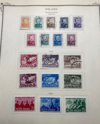 Rare 1948-1949 Poland Stamp Poczta Polska Set Mint hinged & used. | eBay