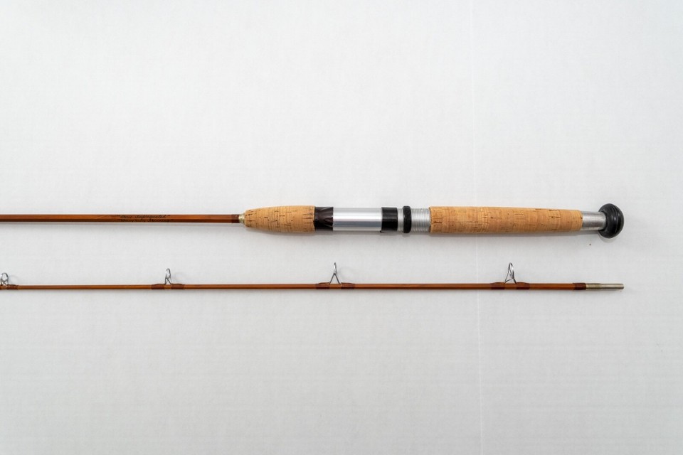 Vintage 7'6" Orvis Impregnated Heavy Duty Bamboo Spinning Rod w Tube ...