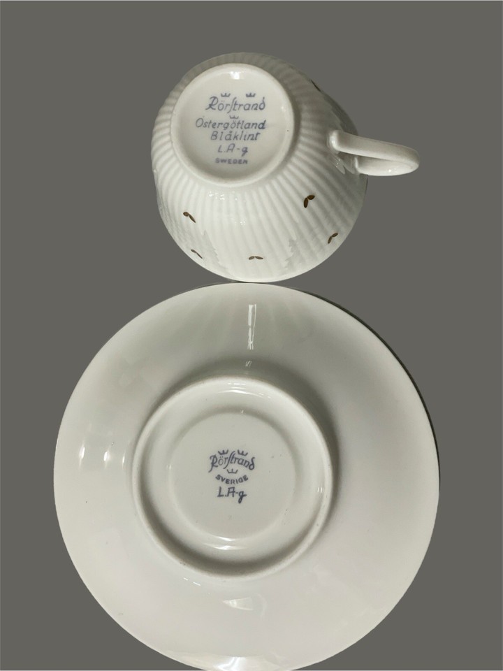 Rorstrand Linnea Demitasse Expresso Cup Saucer 10 Piece Set Wildflowers ...