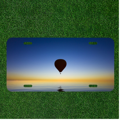 Custom Personalized License Plate Auto With Hot Air Baloon Blue Sky Add ...