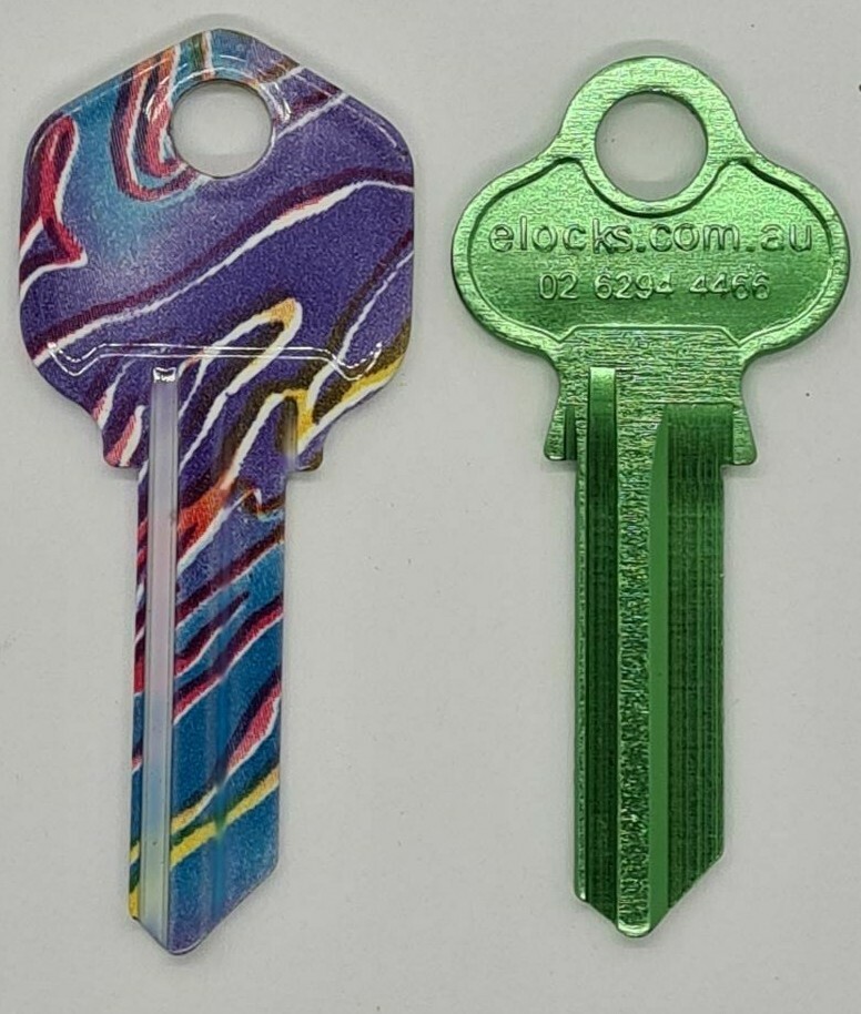 Rainbow Swirl House Key Blank - Keys - Locks - KW1- LW4 - FREE AUS POST ...