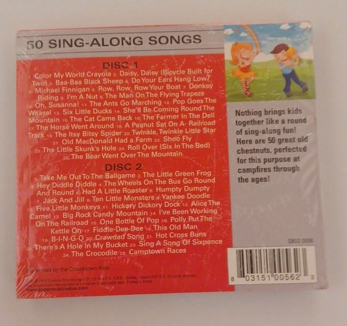 NEW SEALED 50 Sing Along Songs for Kids 2 CDs *FREE SHIPPING ...
