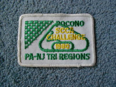 VINTAGE 1980 POCONO RACE TRACK SCCA CHALLENGE PA NJ TRI REGIONS PATCH ...