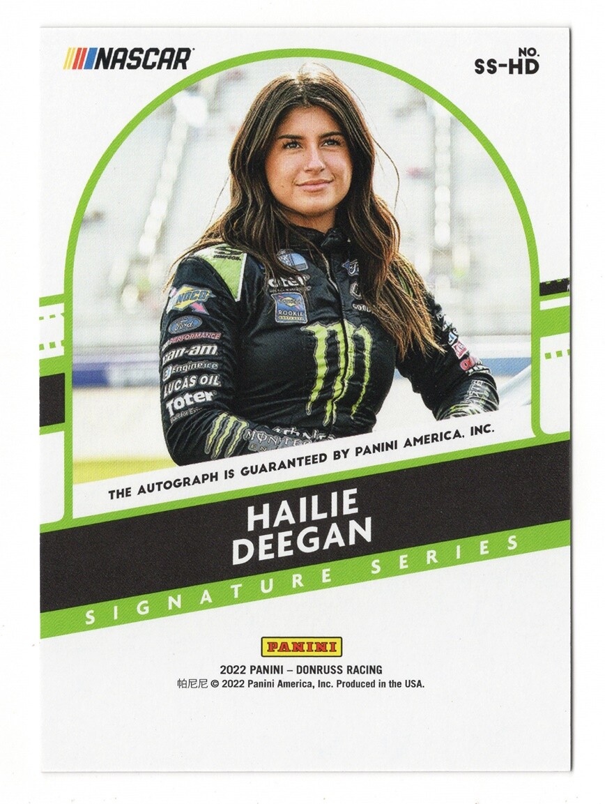 Hailie Deegan 2022 Donruss Racing SIGNATURE SERIES Red Autograph Card ...