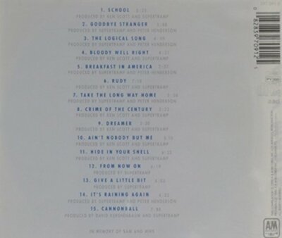 The Very Best Of Supertramp CD Greatest Hits Compilation New Sealed ...