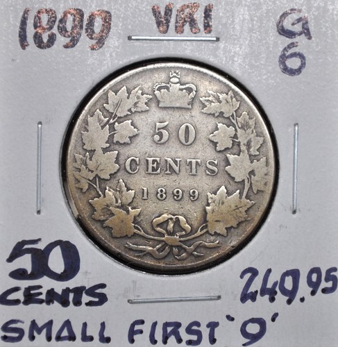 1899 Canada 50 Cents - Small first 9 | eBay