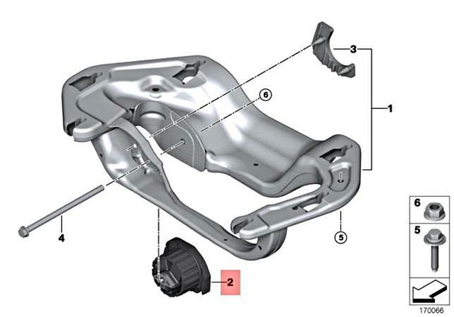 Genuine BMW X5 M X6 E70 E71 F15 F16 X5 25dX 28iX 3.0d Gearbox Mount ...