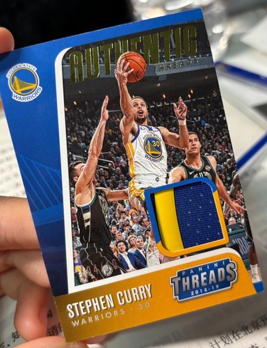 Stephen Curry 2018-19 Panini Threads Gold /10 Game-Worn Material #AT ...