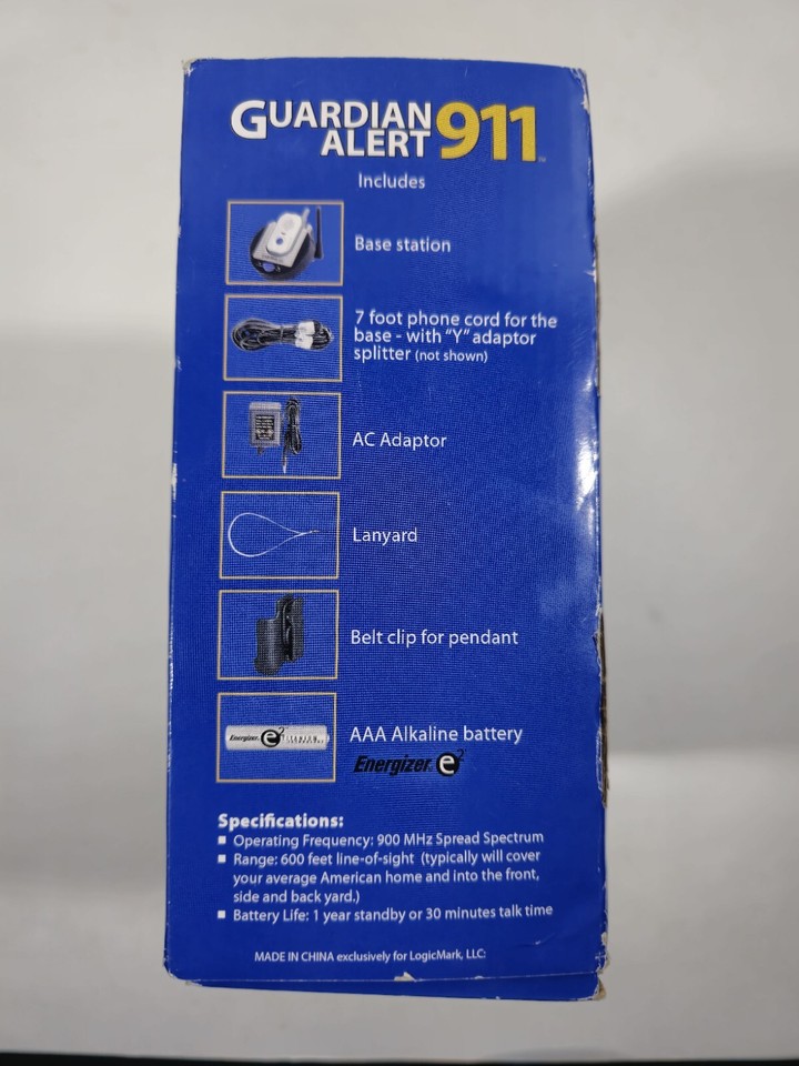 LogicMark Guardian Alert 911 Model 30911 Emergency Alert System 2009 | eBay