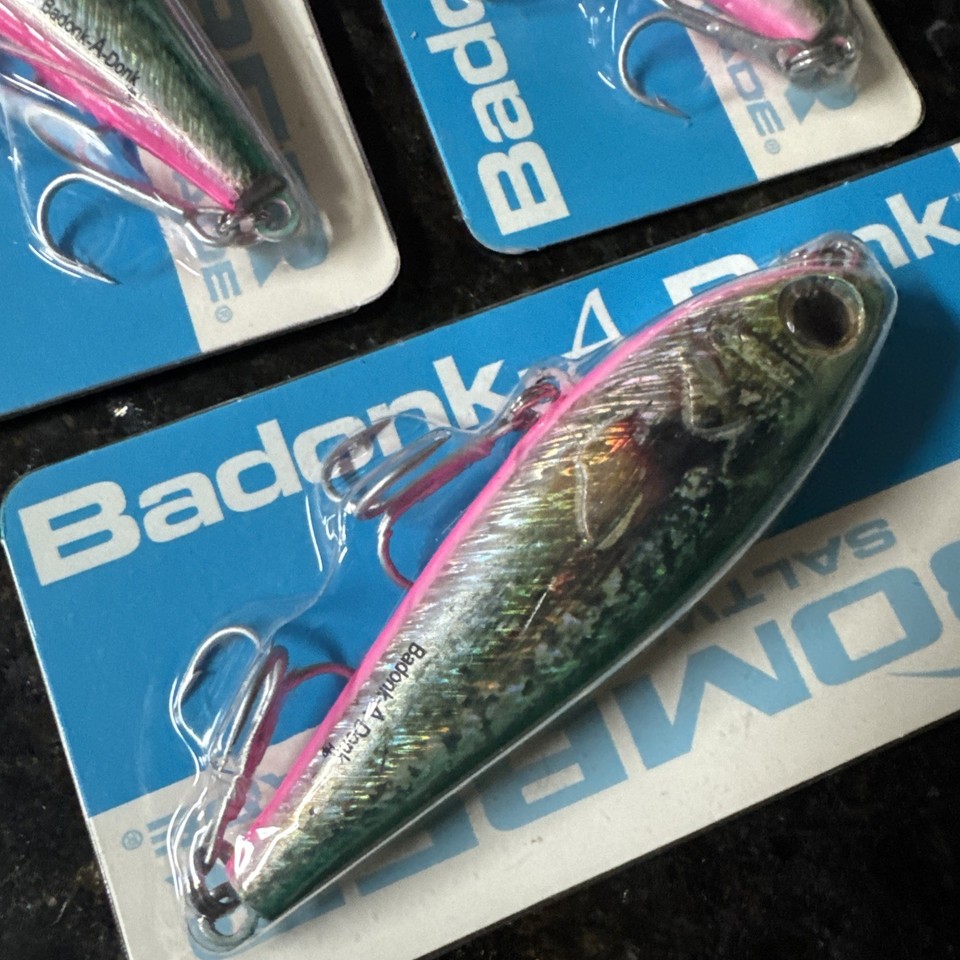 Lot of 3 Bomber Saltwater Badonk-a-Donk Fishing Lures Croaker/pink | eBay