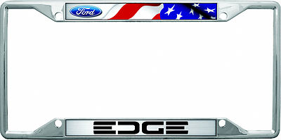 New Ford Edge with flag logo License Plate Frame | eBay