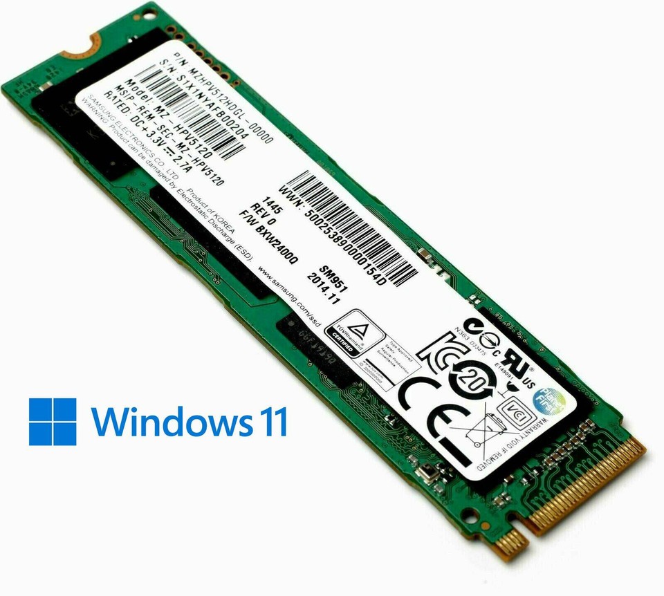 M.2 NVMe SSD 256GB Single Notch with Windows Installed 7/10/11 Pro | eBay