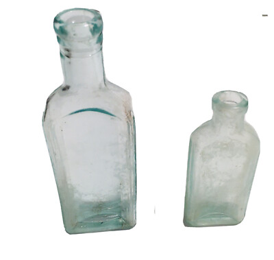 Antique Vtg Lot Of 2 Three In One 3 in 1 Oil Co & Foley & Co Glass ...