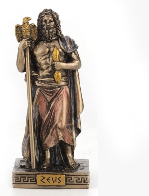 Zeus The Greek God Of The Sky Miniature Figurine Home Decor Collectible ...