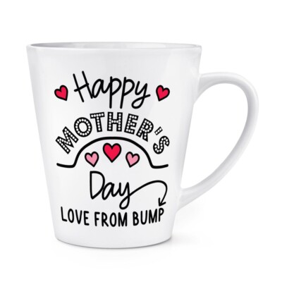 Happy Mother's Day Love From Bump Baby Pregnant 12oz Latte Mug Cup New ...