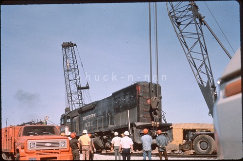 1983 Duplicate Slide Southern Pacific SP 9244 SD45T-2 WRECK Washington ...