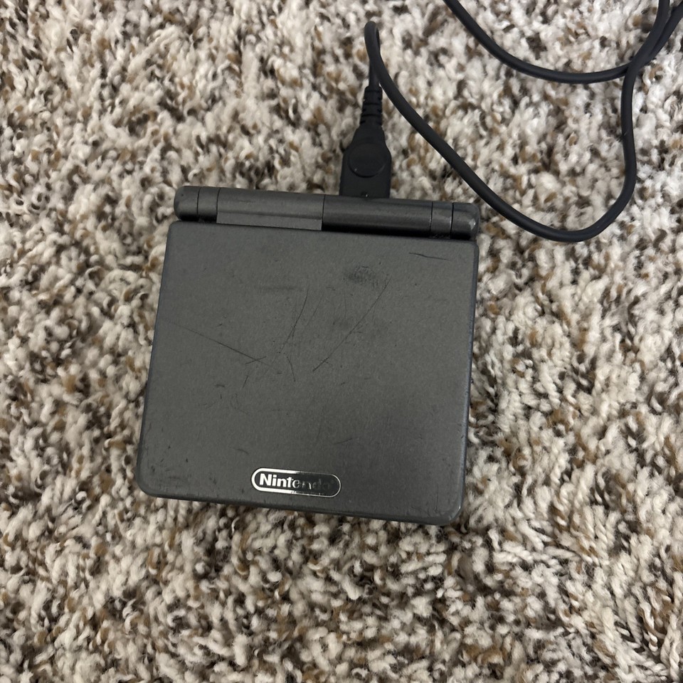 Gameboy Advance SP AGS-001 Dark Grey IPS Screen Nintendo GBA Console ...