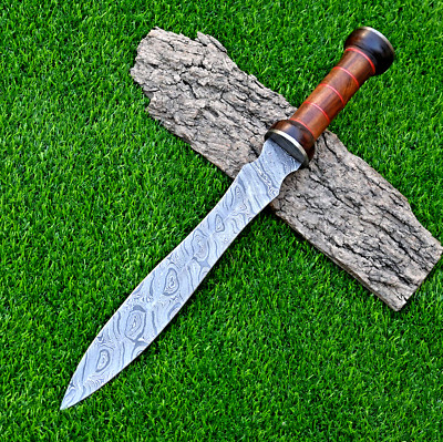 Roman Gladius Warrior Custom Made Damascus Sword -Hand Forged Damascus ...
