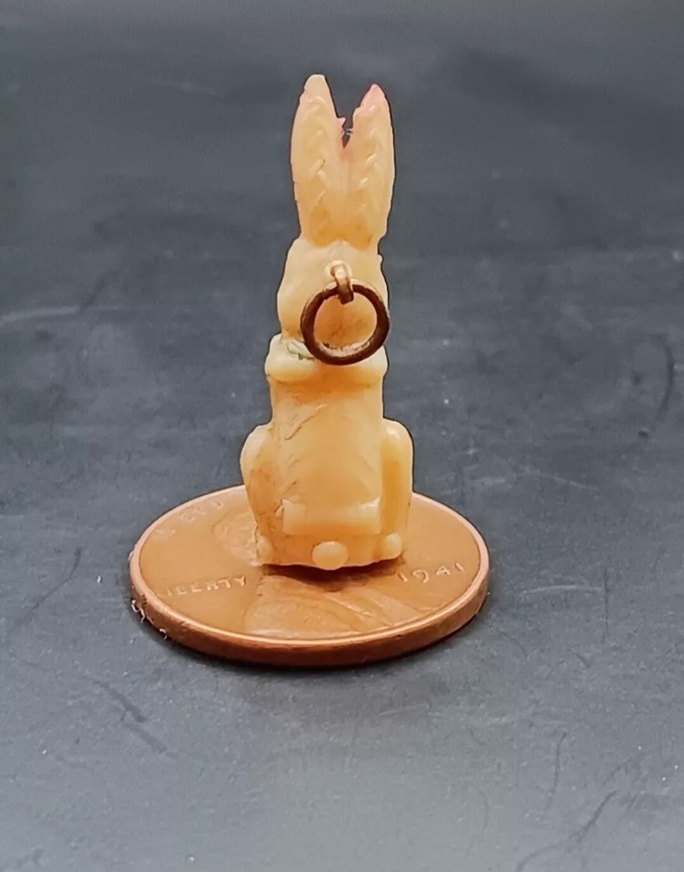 Vintage Celluloid Standing Rabbit Gumball Charm Prize Cracker Jack | eBay