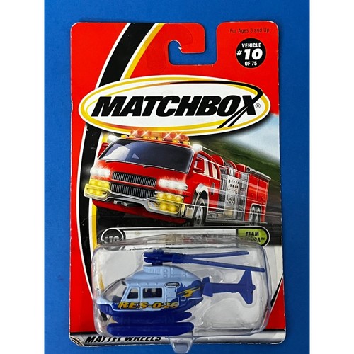 Matchbox 2001 Team Tundra #10 Herocopter Blue Light Blue Helicopter ...