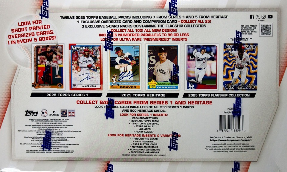 2025 Topps Baseball Flagship Collection Box – Series 1 + Heritage ...