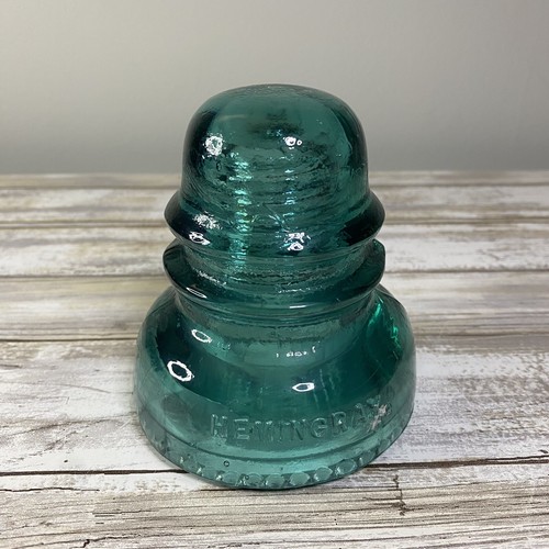 Vintage Hemingray No. 40 Insulator - Aqua Blue Green - Bubbles Trapped ...