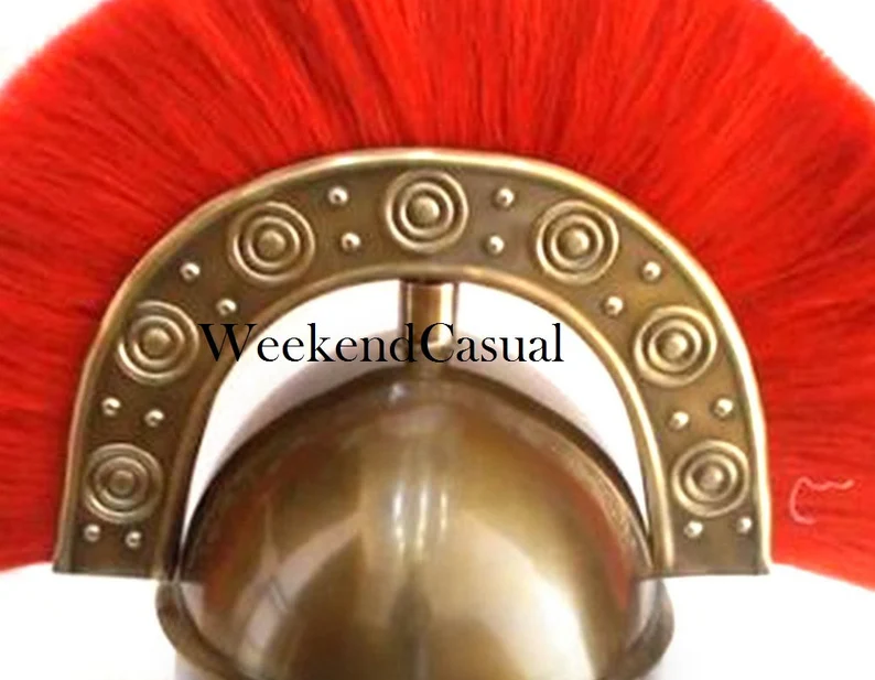 Medieval Ancient HBO Rome Armor Helmet With Red Plume Cosplay Helmet ...