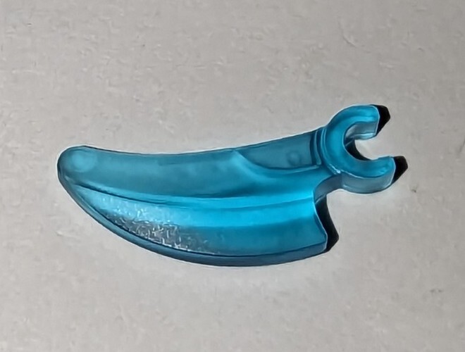 Lego Part # 16770 Barb Claw Horn Tooth with Clip Curved Trans Light ...