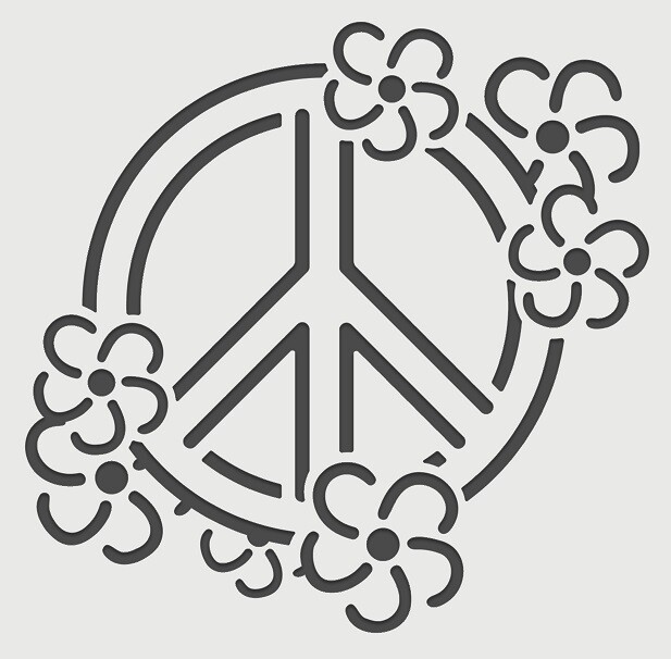 4"x4" Clear Plastic Stencil - Peace Sign (SD8)***** | eBay