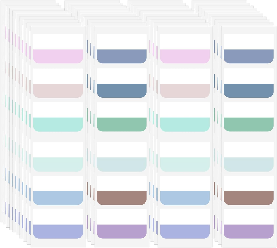 240 Colored Index Tabs - 1"x1.8" Repositionable Page Markers, 12 Colors ...