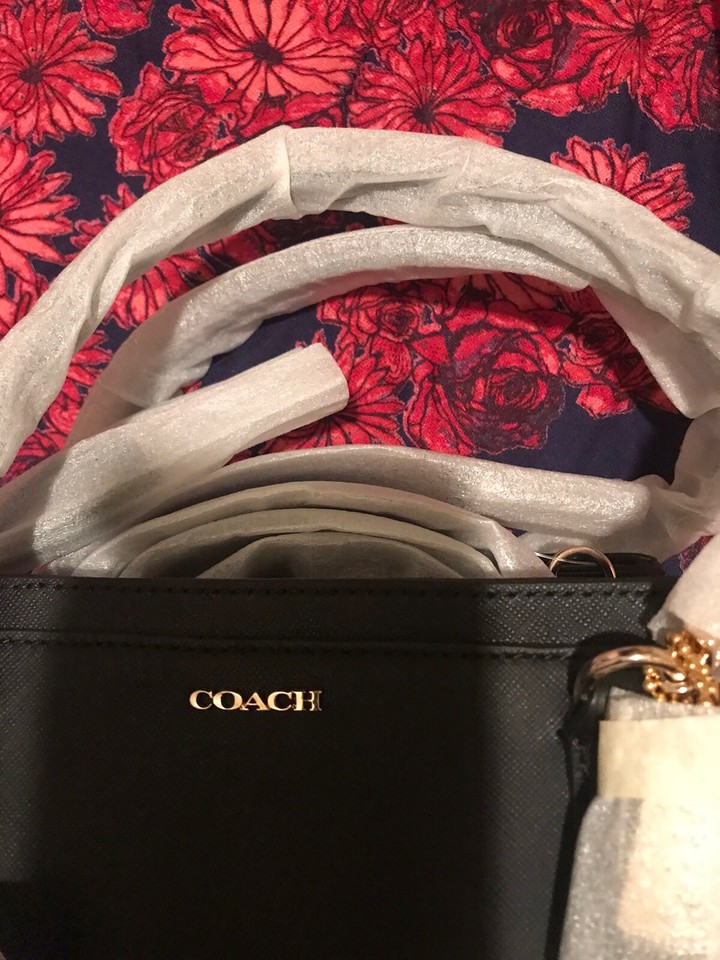 Coach Madison Mini Christie - Black Saffiano Leather NWT | eBay
