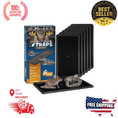 Mouse Glue Traps 6 Packs Large Glue Traps for Mice and Rats Indoor ...