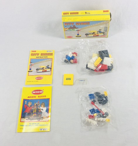 Atco City Series 3008 Car Street Sign Building Brick Blocks (Sealed ...