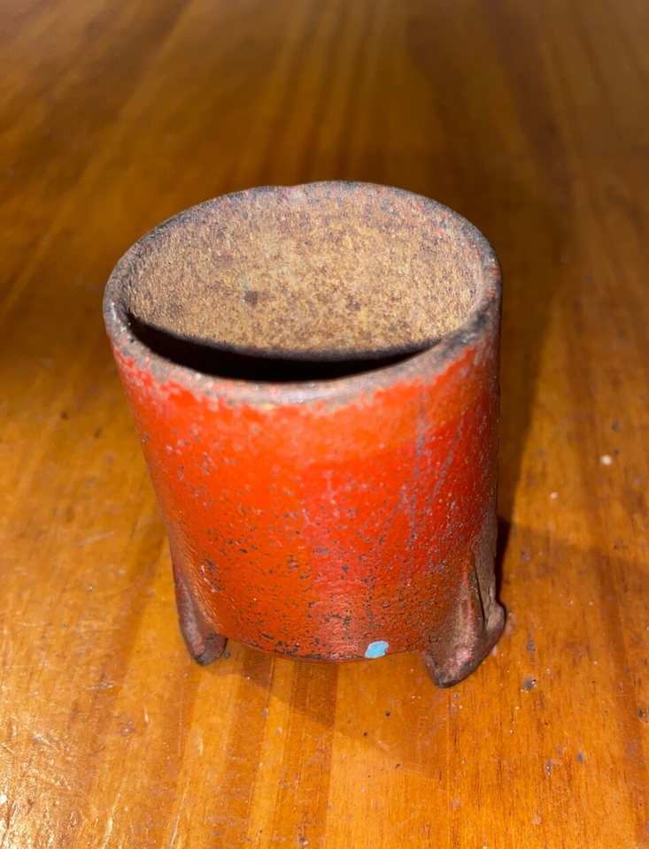 2" Tall Red Kilgore Cast Iron Firecracker Mortar Cannon - No Ball | eBay