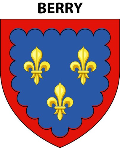 Région Comté Province BERRY 1x GRAND ECUSSON Autocollant 9x8cm sticker ...