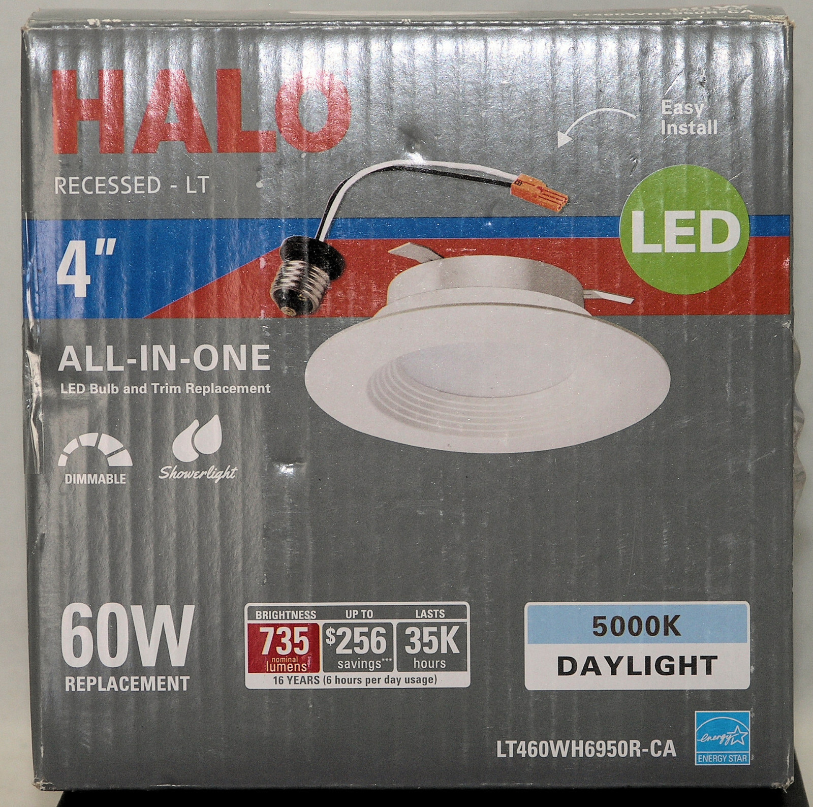 Halo 4 in White 5000K Integrated LED Recessed Ceiling Light Retrofit ...
