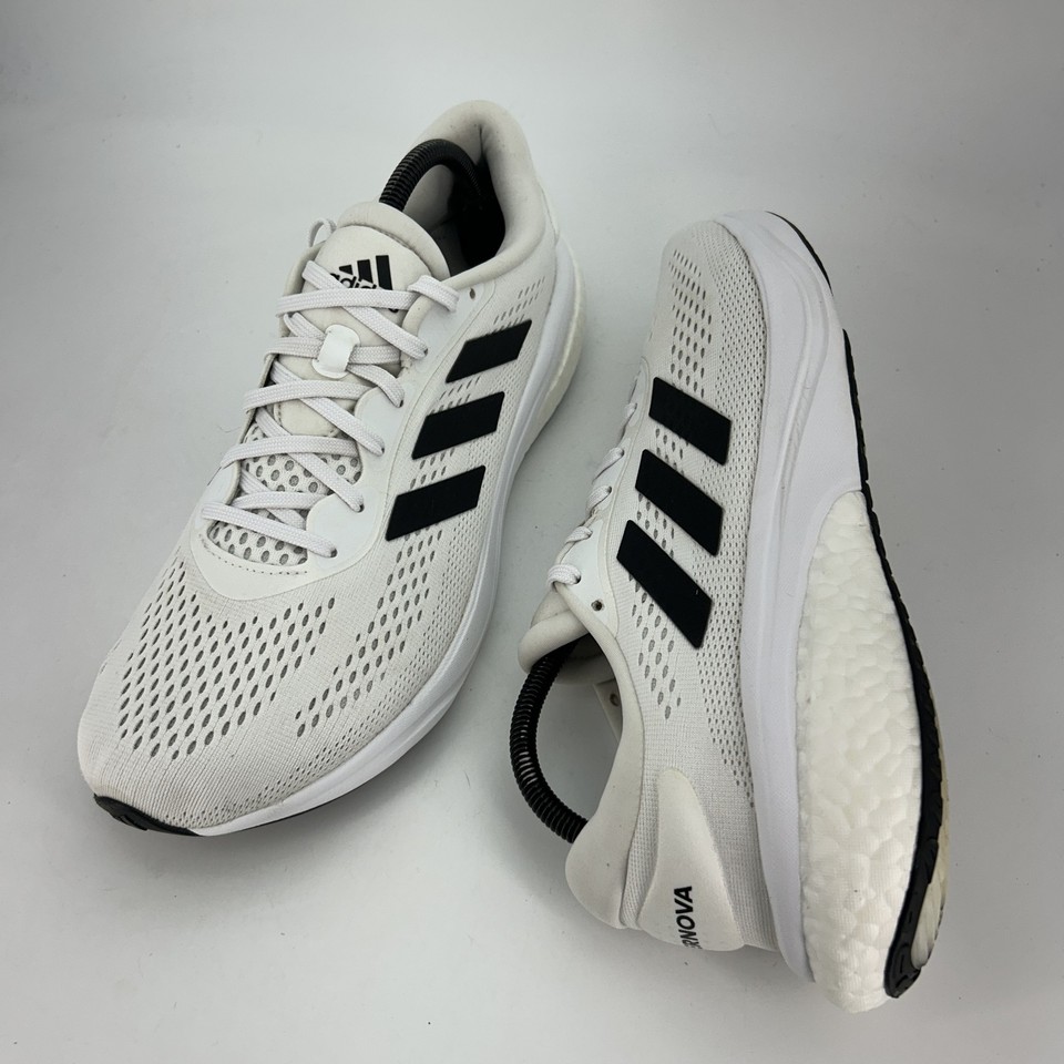 Adidas Supernova Shoes Mens Size 11.5 White Black Running Boost Cushion ...